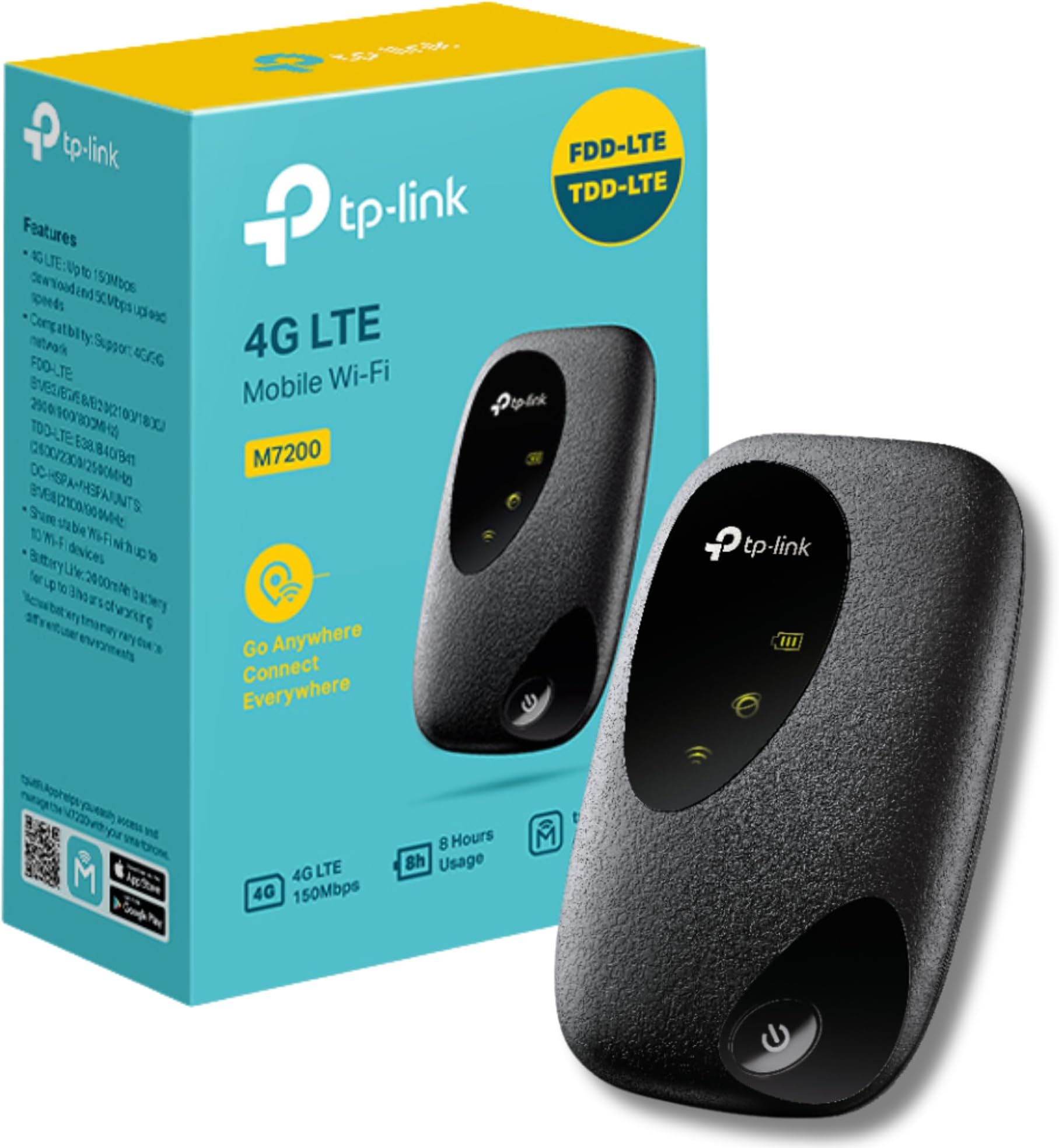 TP-Link 4G Cat4 LTE Travel Mobile Mi-Fi Hotspot, Connection with Up to ...