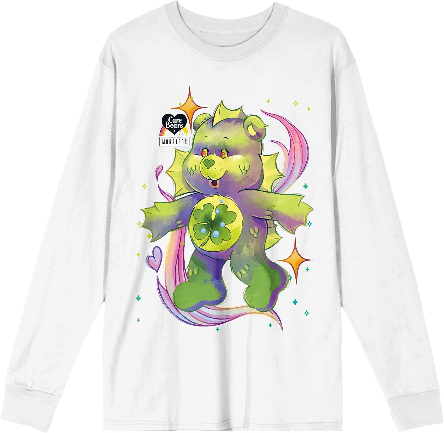 Care Bears X Universal Monsters Monster Bear Front & Back Art Crew Neck ...