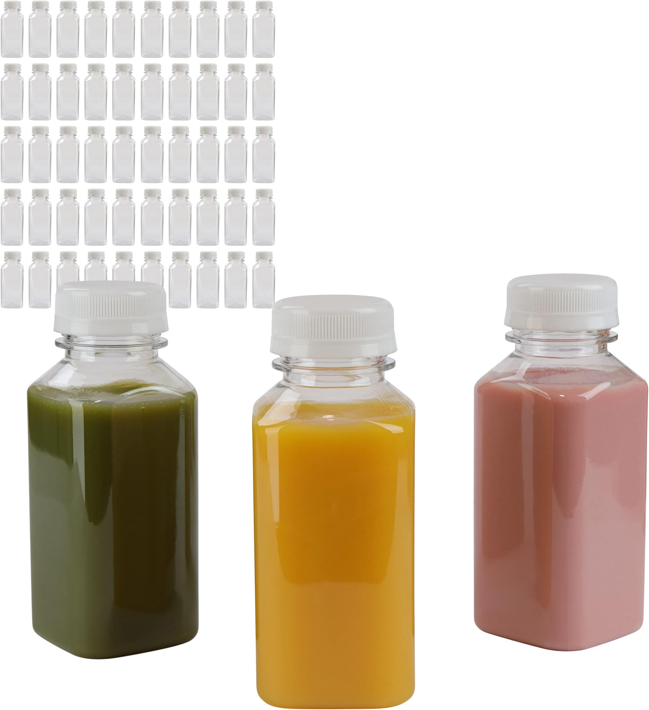 Amazon.com: Spec101 Small Plastic Juice Bottles with Caps - 100pk 8oz ...