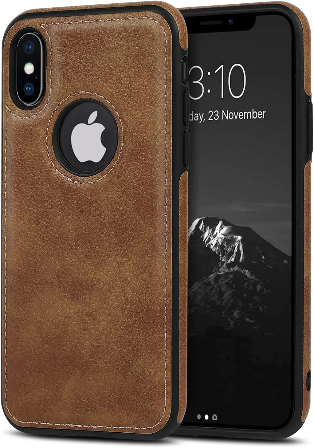 Amazon.com: JAROIE Classy Design Luxury Leather Phone Case for iPhone ...