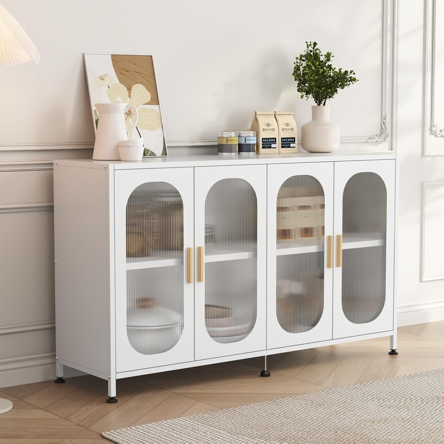 Amazon.com - ZZL Sideboard Buffet Cabinet, Outdoor Storage Cabinet, 4 ...