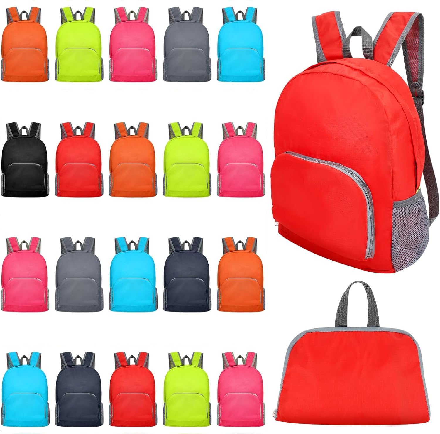 Amazon.com | Ayearparty 24 Pcs 17 Inch Backpack in Bulk Foldable ...