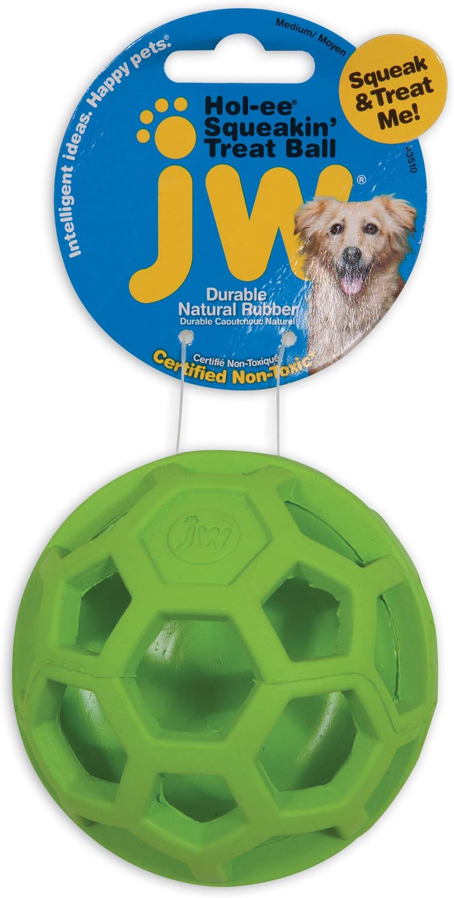 JW Hol-ee Roller Dog Toy Treat Ball Durable Rubber Dog Toy, Chew Treat ...