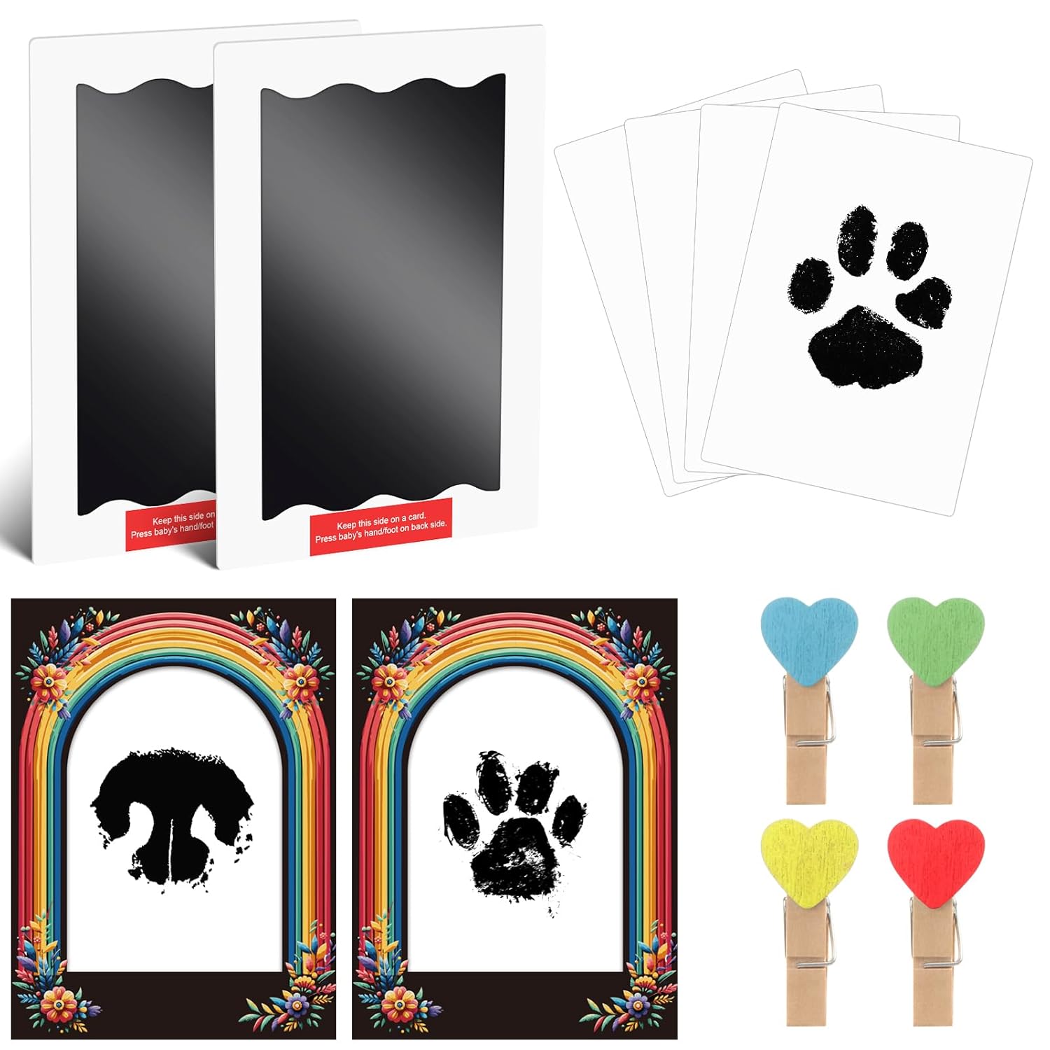 Amazon.com : Baby Footprint Kit, Rainbow Bridge Paw Print Kit, 2 Extra ...