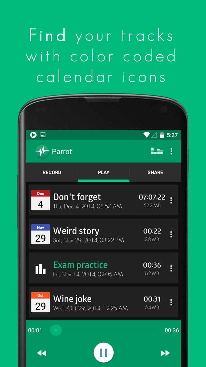 Parrot - Voice Recorder - App on Amazon Appstore
