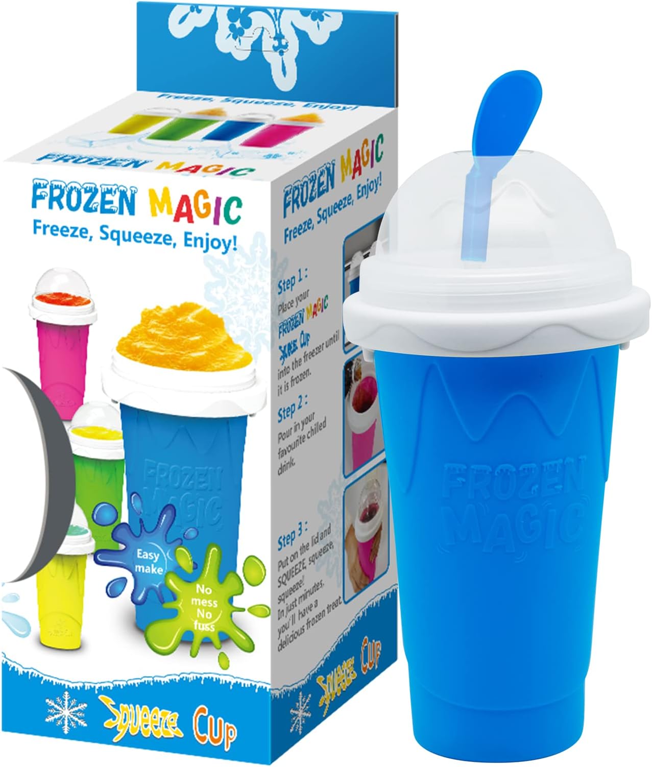 Amazon.com: Slushie Maker Cup 2 Pack, Quick Frozen Magic Slushy Cup ...