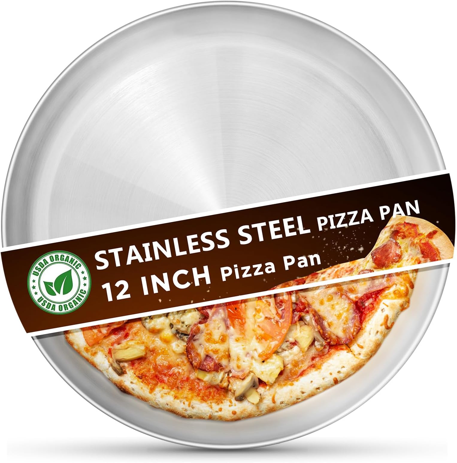 Amazon.com: P&P CHEF 10 Inch Pizza Pan, Non-Stick Pizza Tray, Round ...