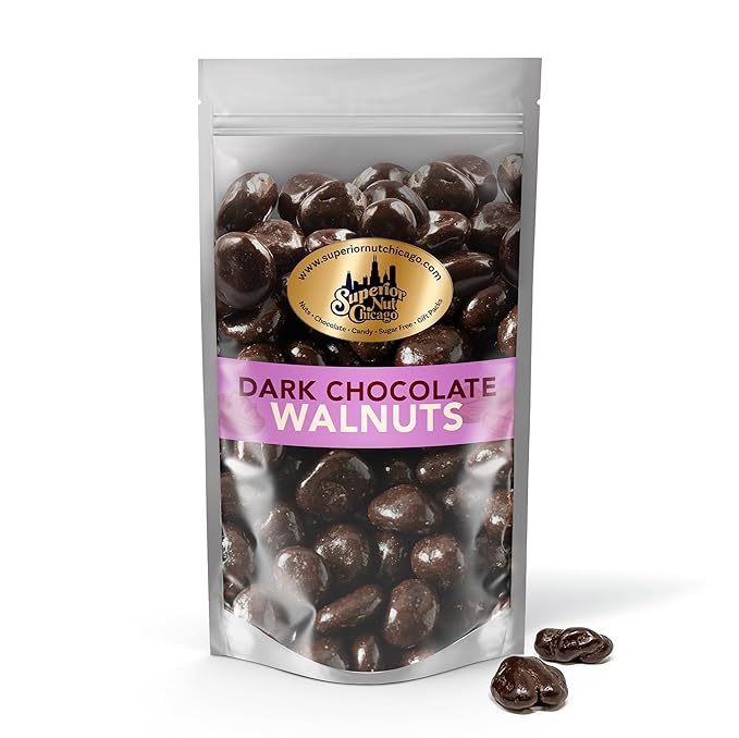Amazon.com : Superior Nut Chicago Dark Chocolate Covered Walnuts ...