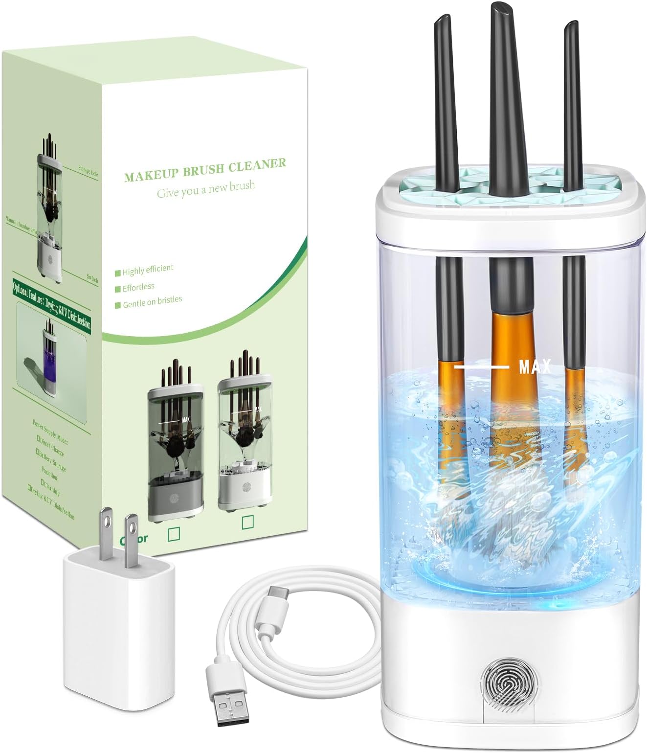 Amazon.com: Electric Makeup Brush Cleaner - 9000 RPM Makeup Brush ...