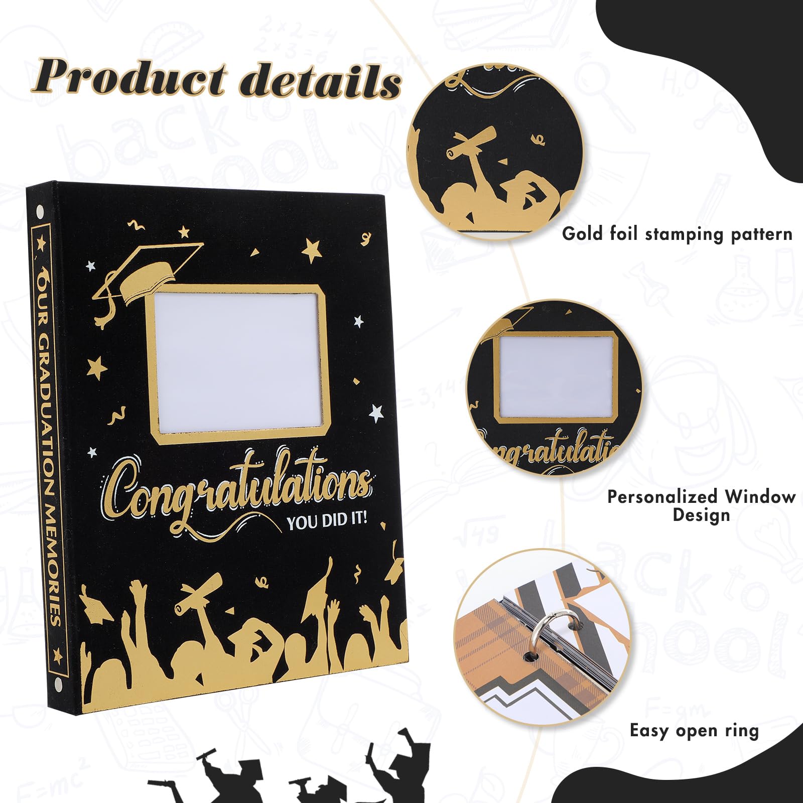 Snapklik.com : Pasimy Graduation Scrapbook Kit A4 Photo Album 60 Pages ...