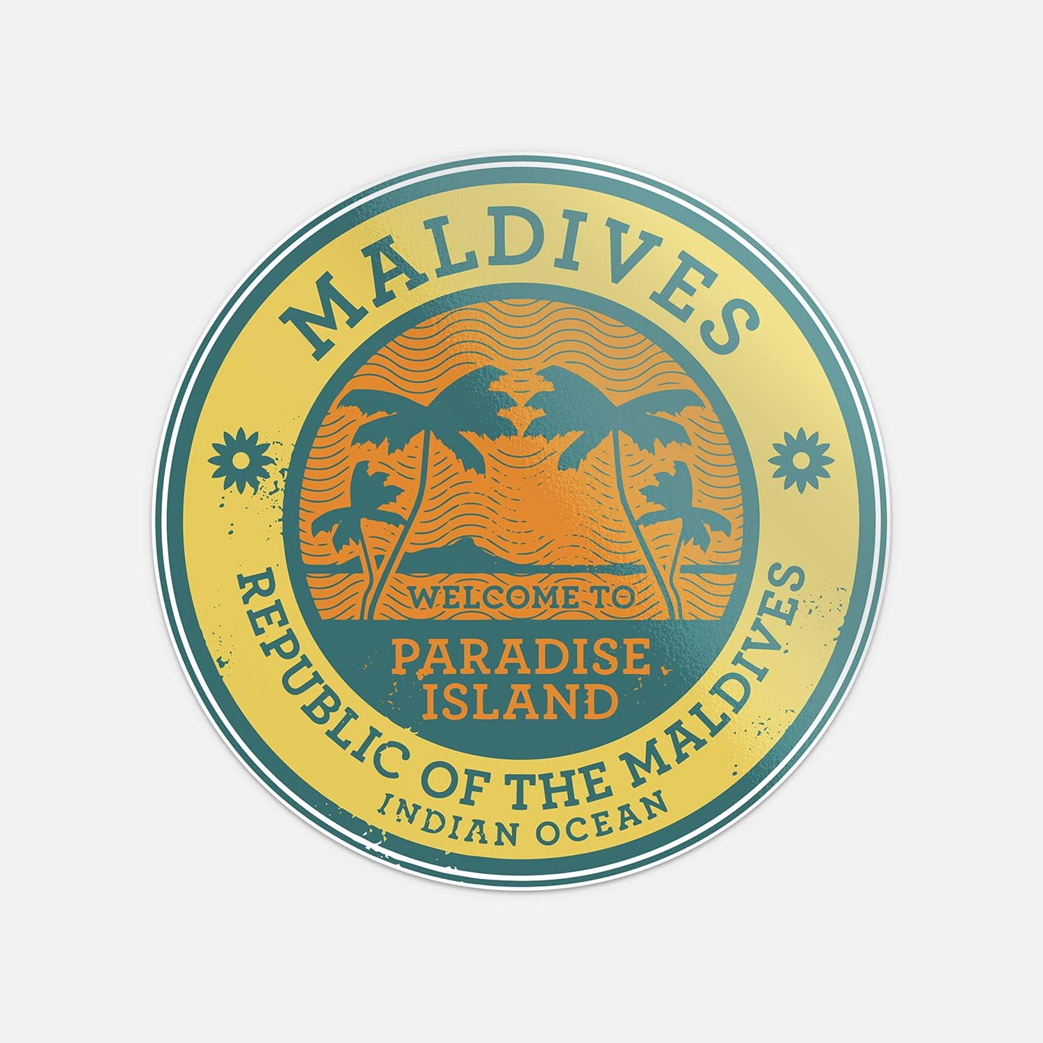 Amazon.com - Maldives Paradise Island Travel Stamp Sticker | Car Bumper ...