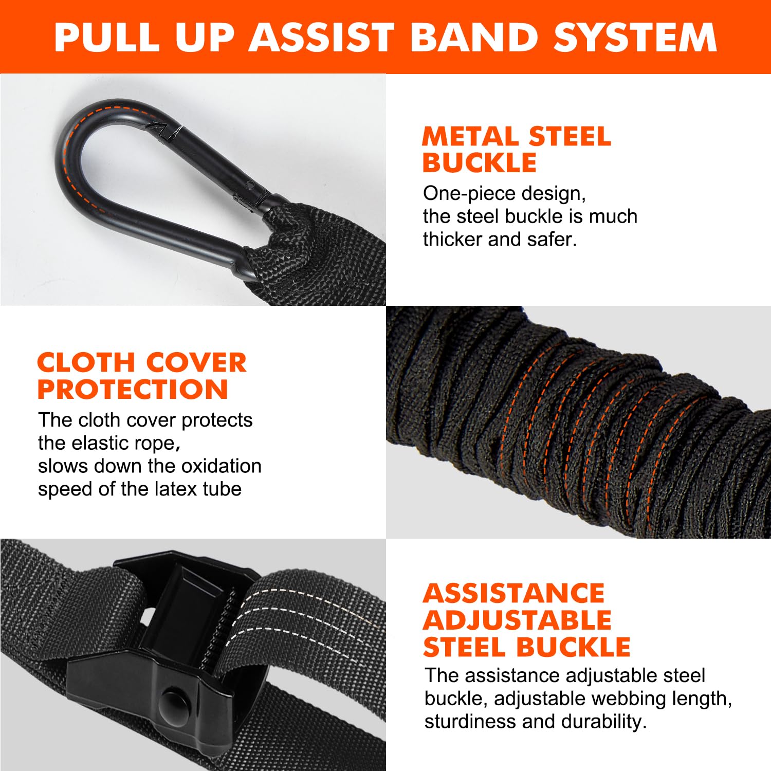 Snapklik.com : Pull Up Assistance Bands, Heavy-Duty Assisted Pull Up ...