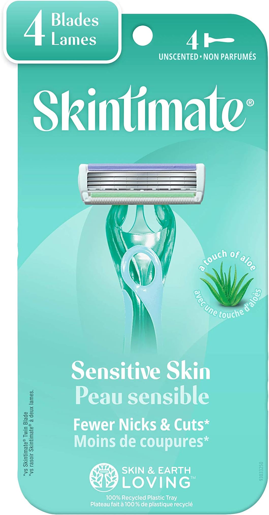 Amazon.com: Skintimate Sensitive Skin Disposable Razor, 4 Blade, White ...