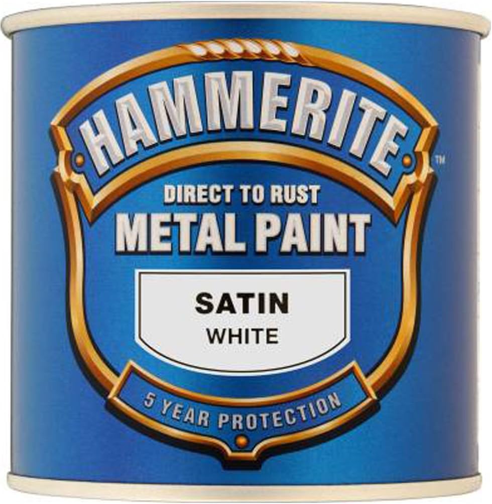 Hammerite HAM6703320 500ml Metal Paint - Satin White : Amazon.co.uk ...