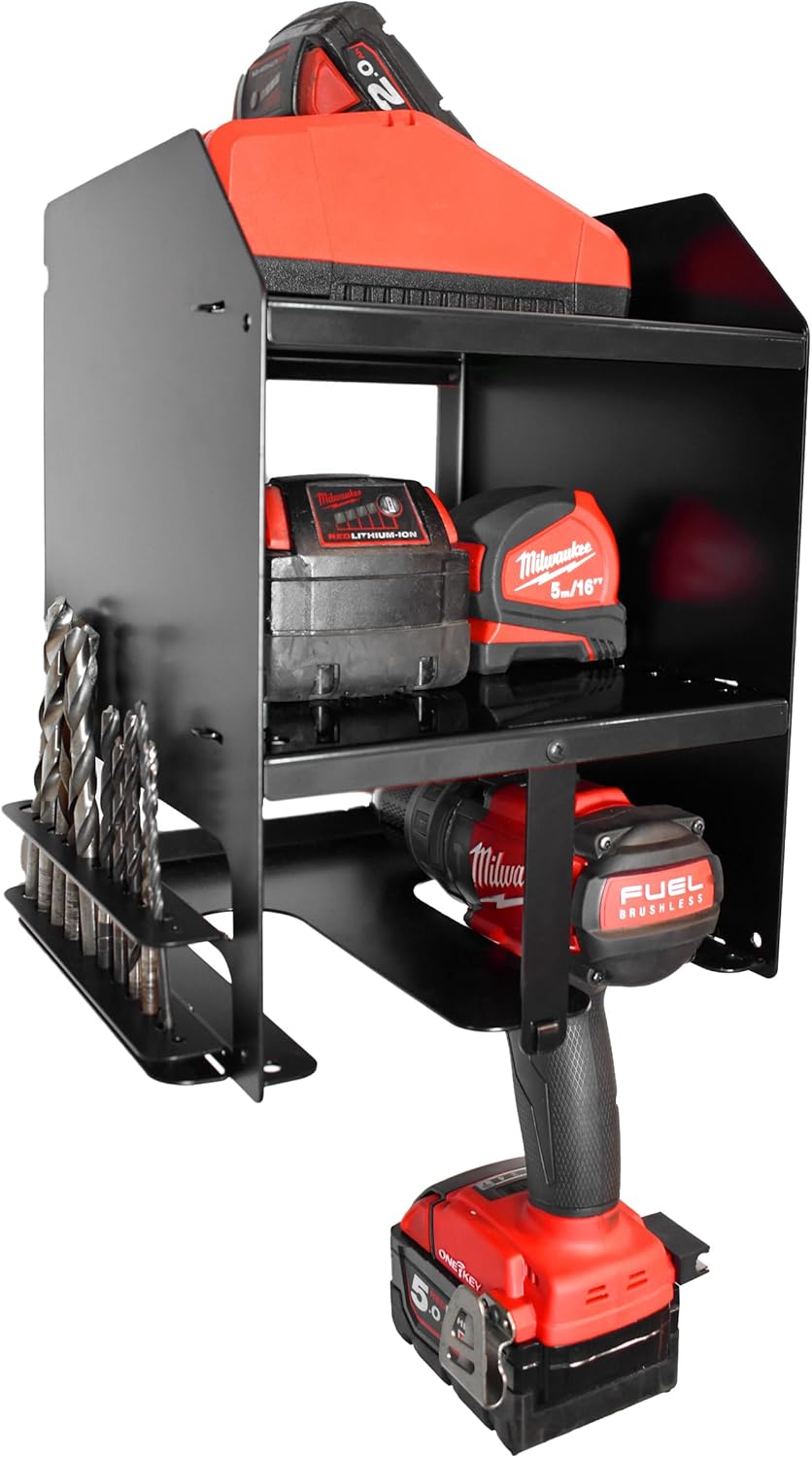 MegaMaxx Drill Driver Battery Tool Cabinet - Wall Mountable Rack ...
