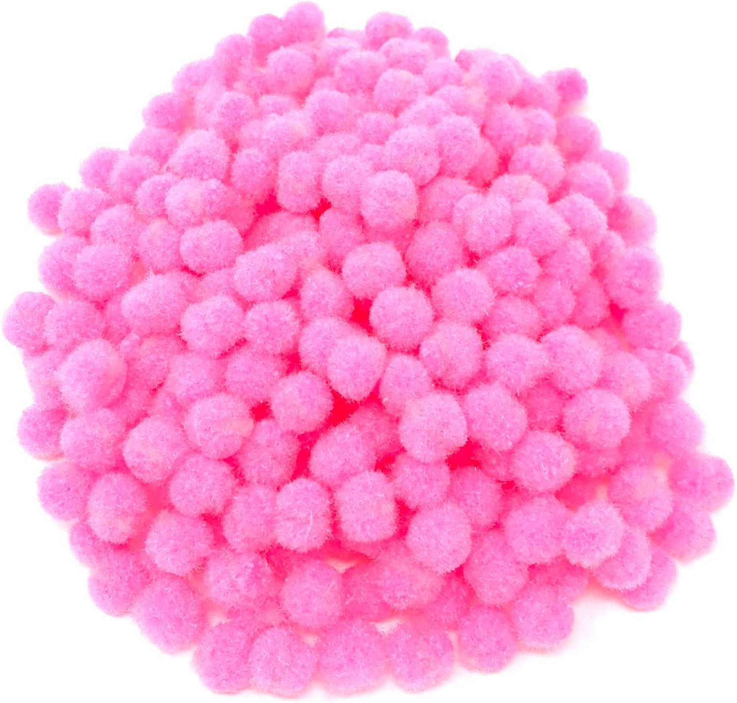 Wedding Touches Pink 10mm Mini Pom Poms Small Fluffy Craft ...