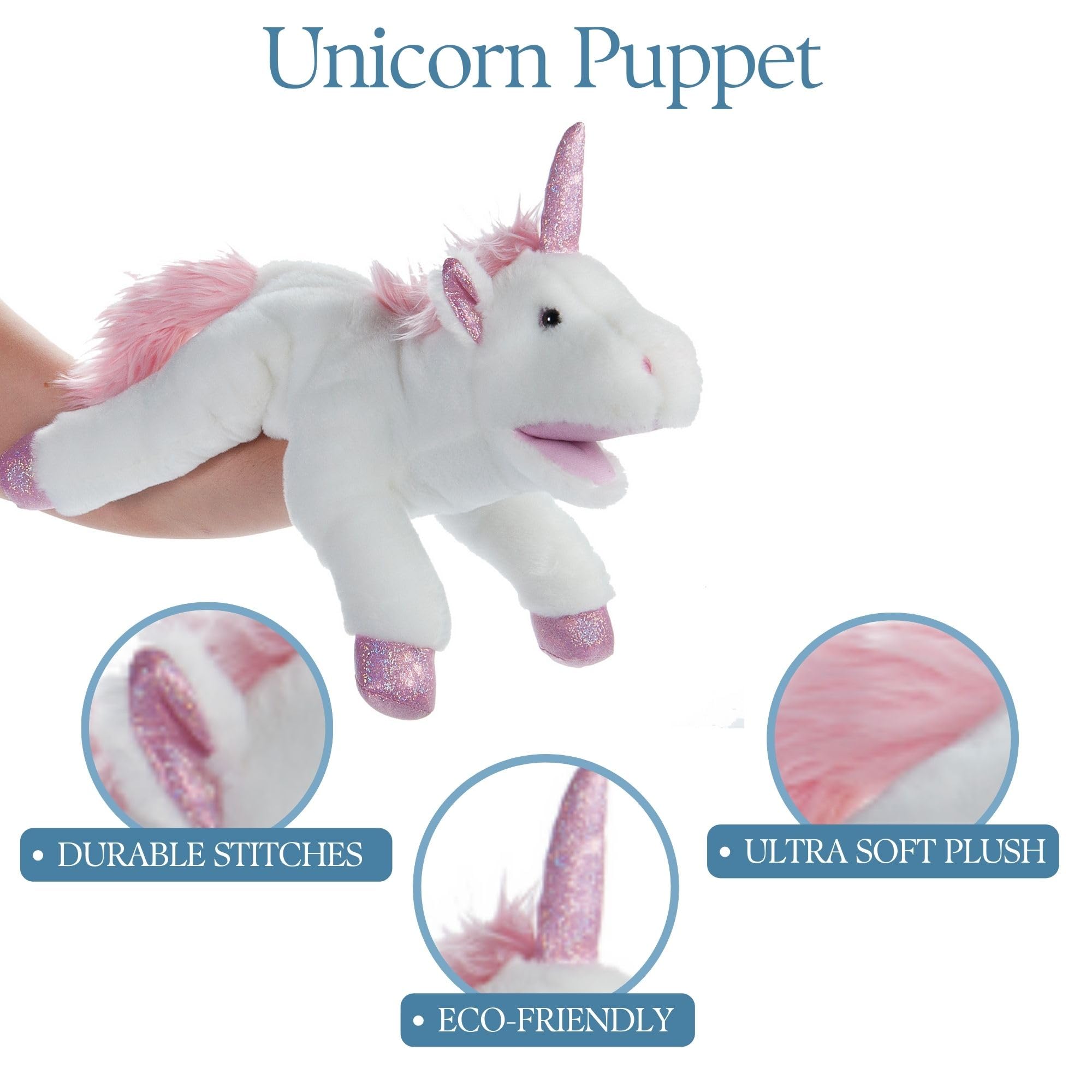 The Marionettes The Puppet Company Unicorn Hand Puppet - Soft Animal ...