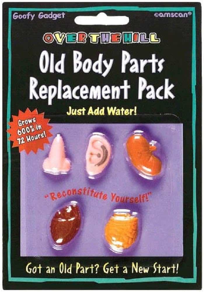Amazon.com: Old Body Parts Replacement Pack ~ Over the Hill Birthday ...