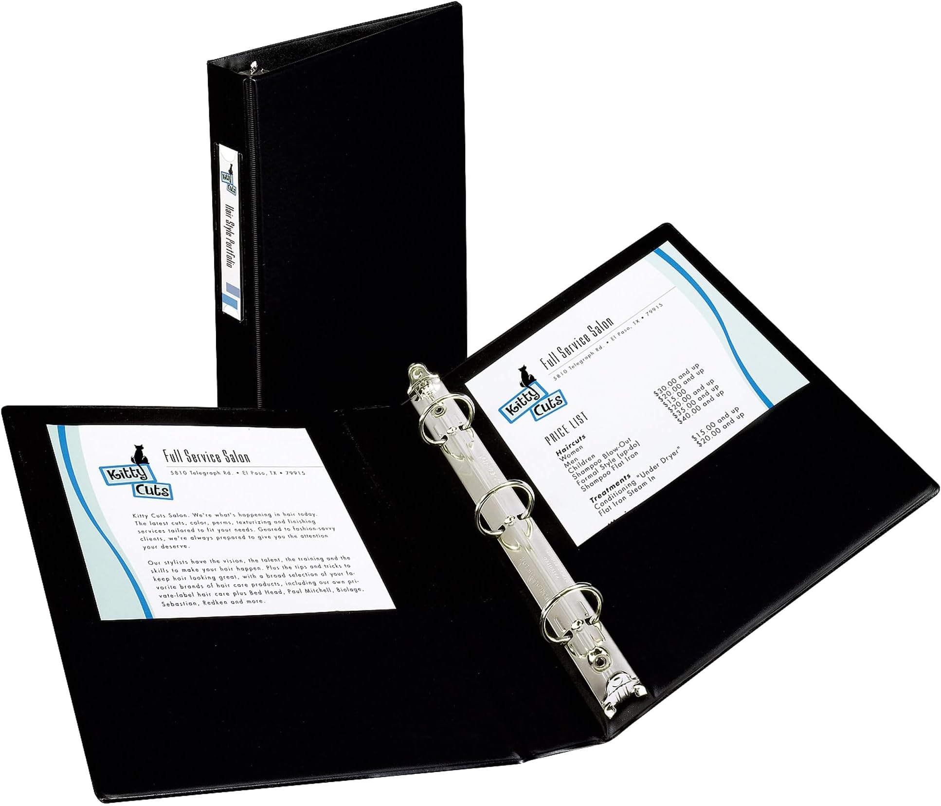 Amazon.com : Metrubyone Mini 3 Ring Leather Binder for 5.5 x 8.5 with ...