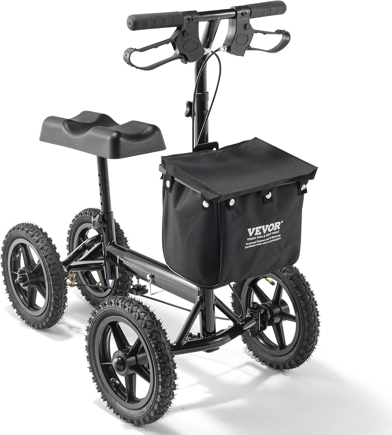 Amazon.com: VEVOR Folding Knee Scooter, Aluminum Steerable Walker with ...