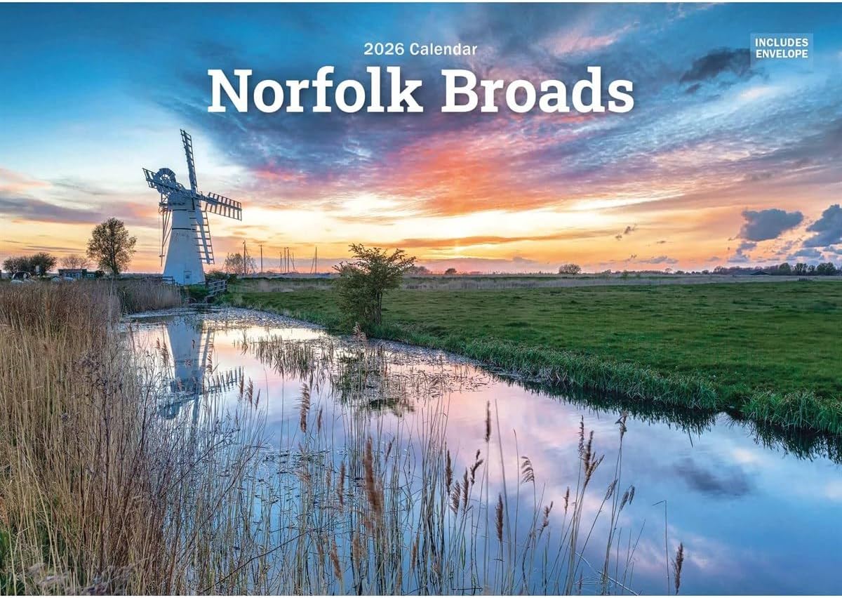 Carousel Worldwide Norfolk Broads 2026 A5 Wall Calendar – Scenic UK ...