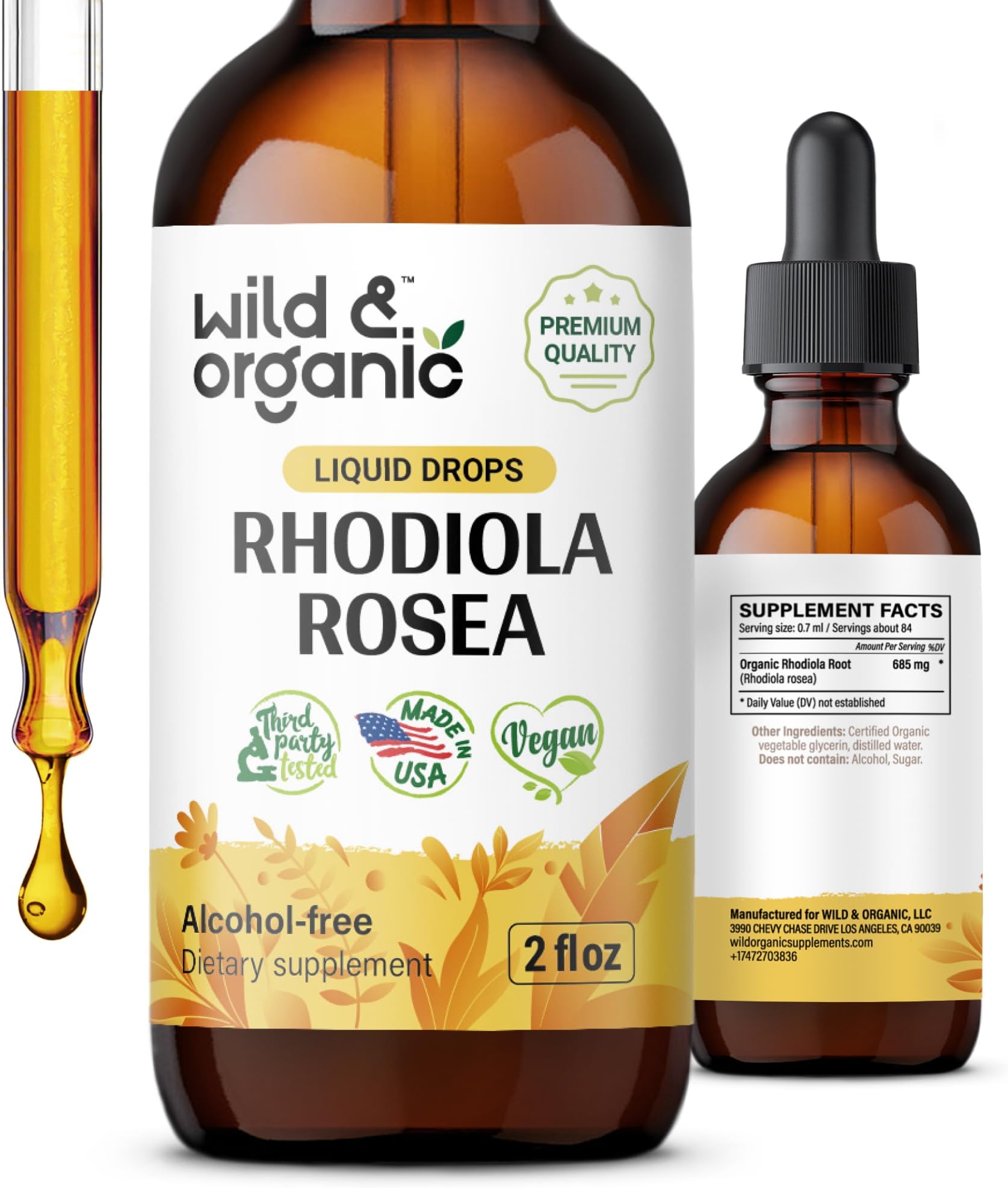 Amazon.com: Rhodiola Rosea Tincture - Organic Rhodiola Supplement fot ...