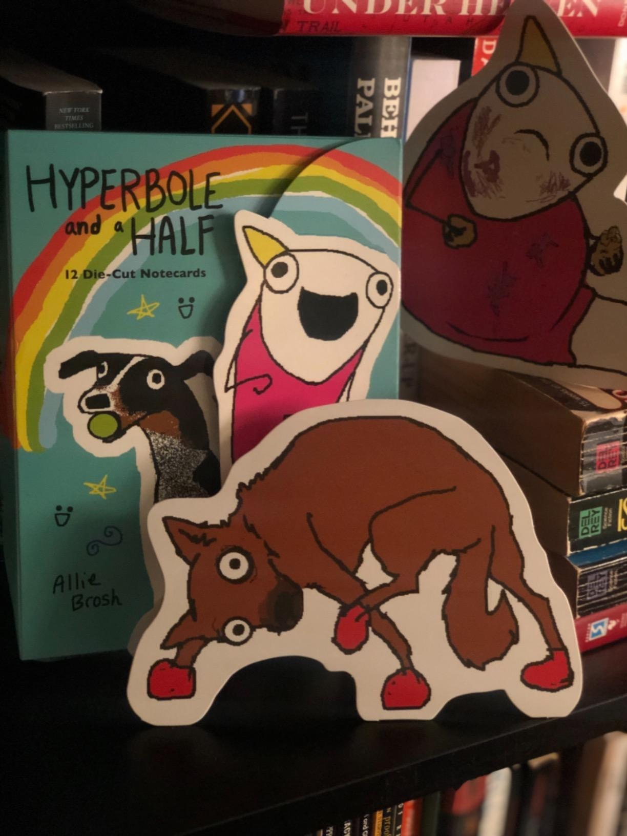 Hyperbole and a Half 12 Die-Cut Notecards: Brosh, Allie: 9781419715747 ...