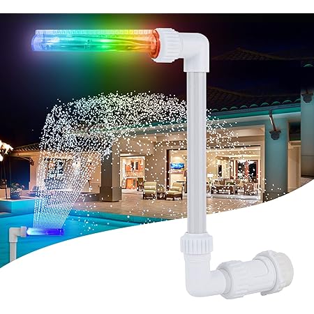Amazon.com: Swimming-Pool Aerator Waterfall Fountain Sprinkler - 7Color ...