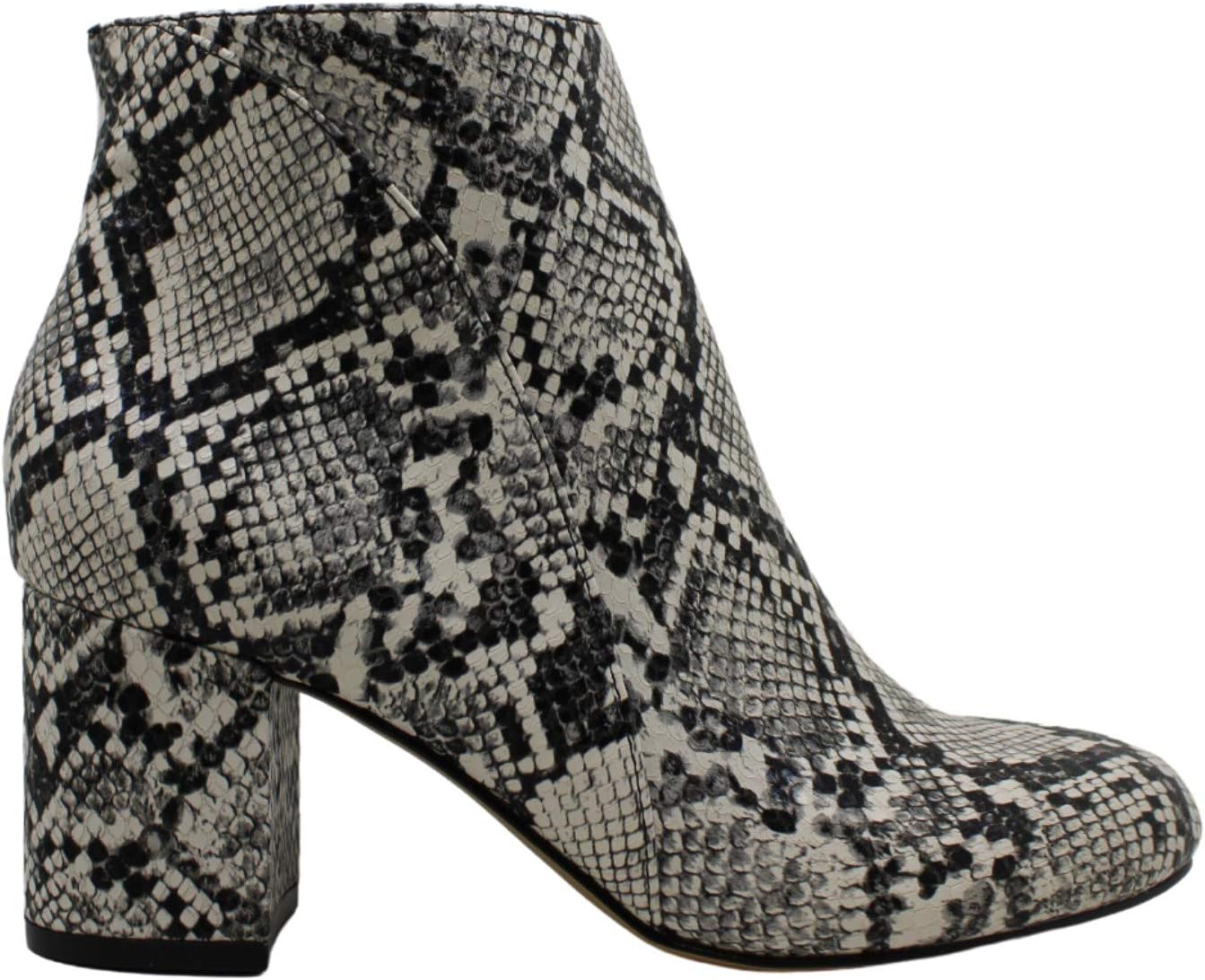 Amazon.com | INC Womens Floriann Faux Leather Snake Print Booties B/W ...
