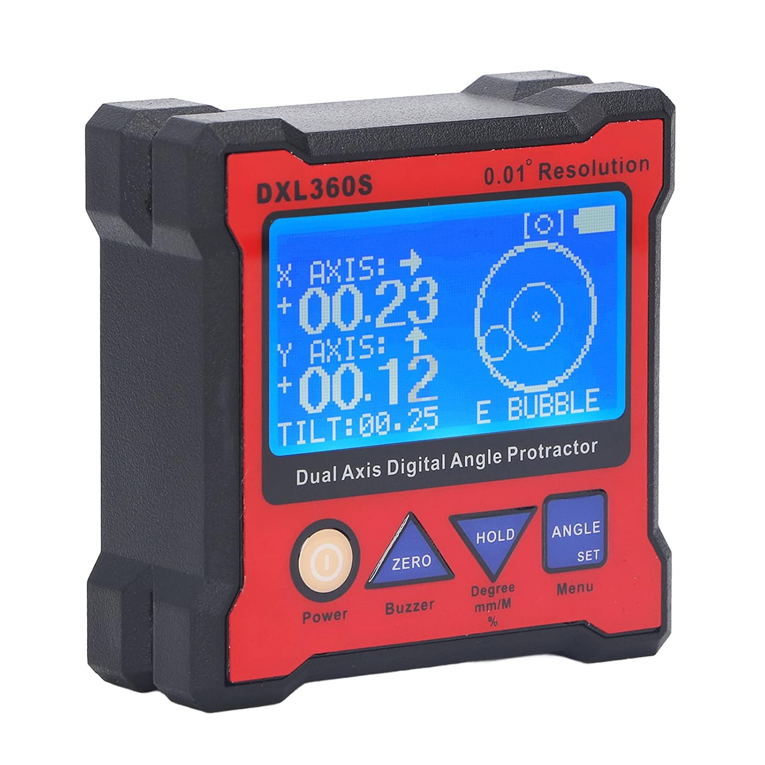 Digital Inclinometer, 2 Axis Digital Protractor High Accuracy US Plug ...