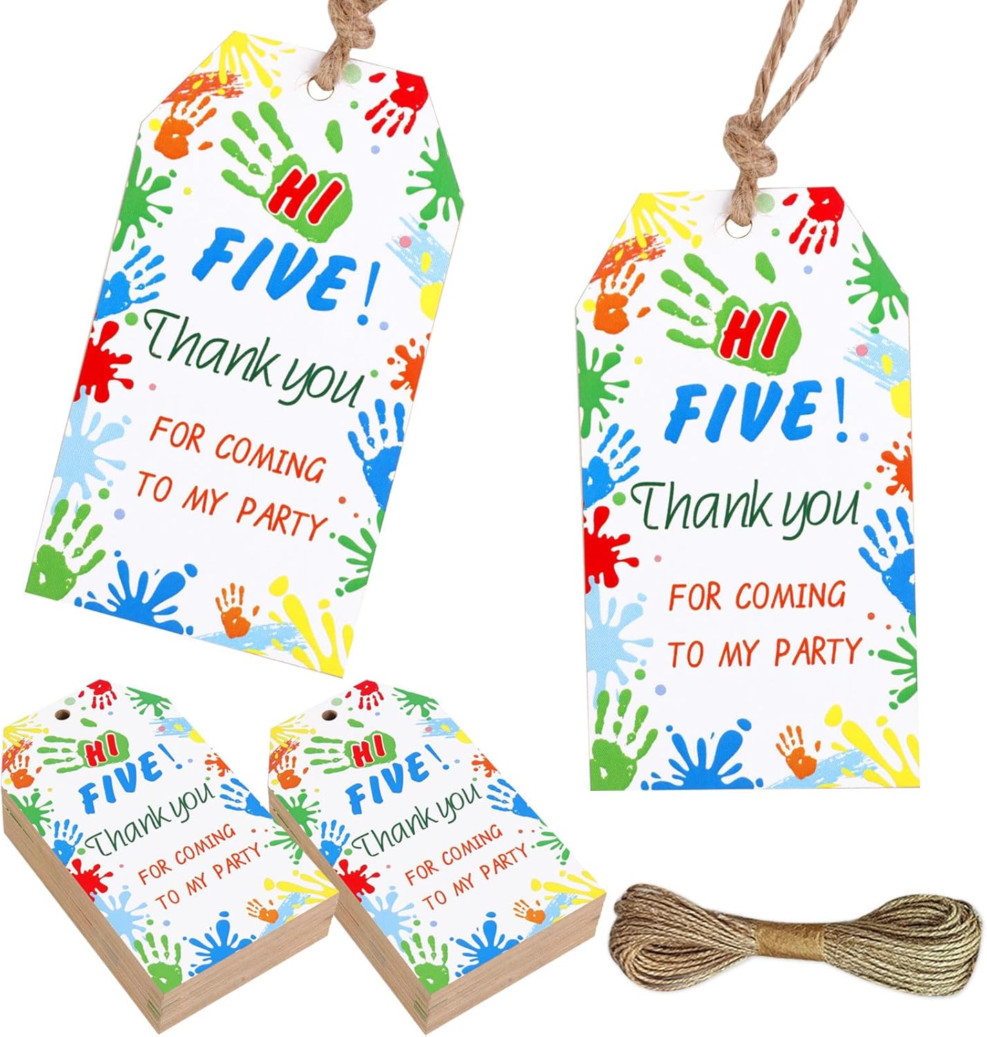 Amazon.com: kreat4joy Hi Five Party Favors Gift Tags, 50Pcs High Five ...
