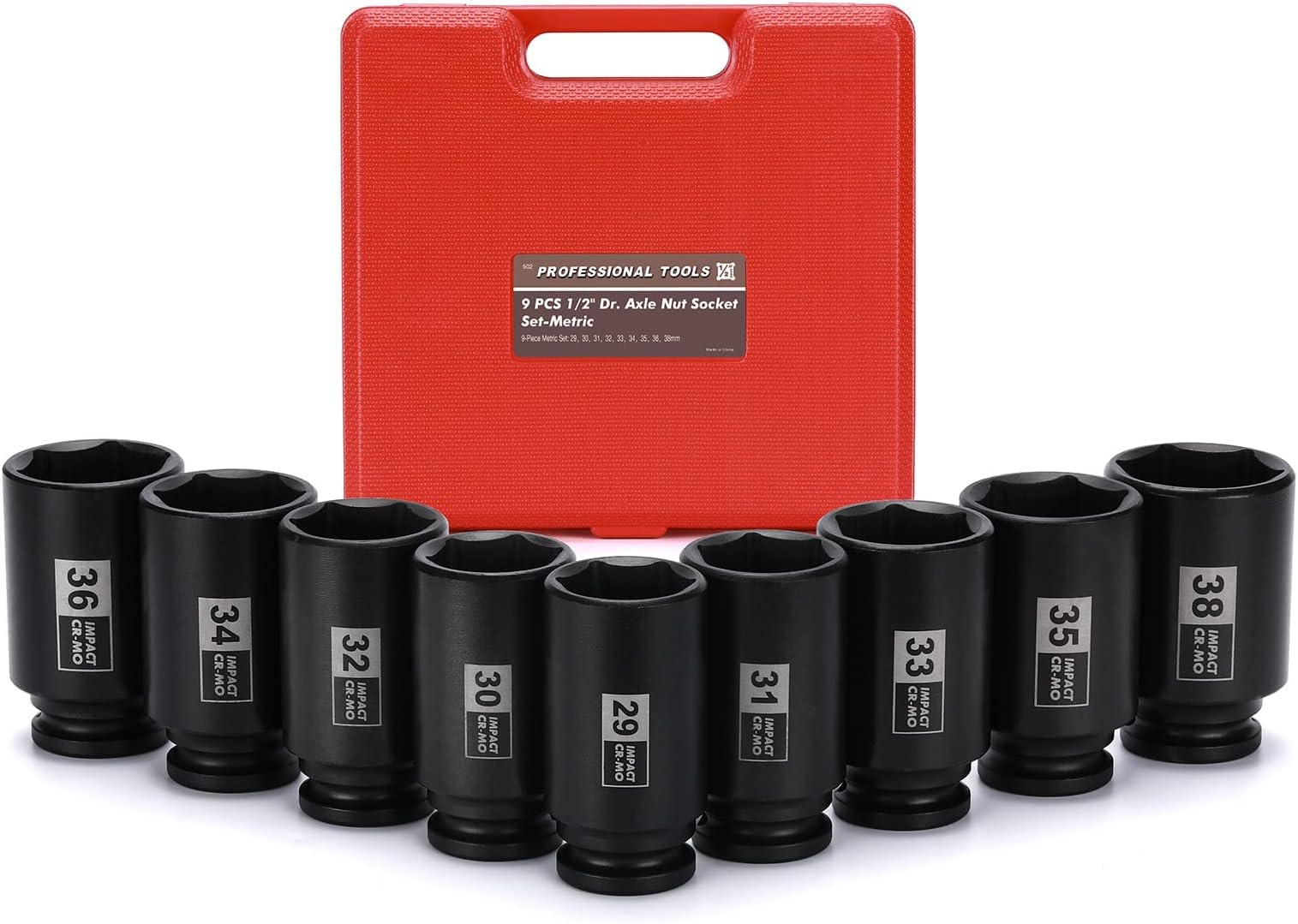 Amazon.com: 8MILELAKE Axle Nut Impact Sockets Set 9pcs Front and Back ...