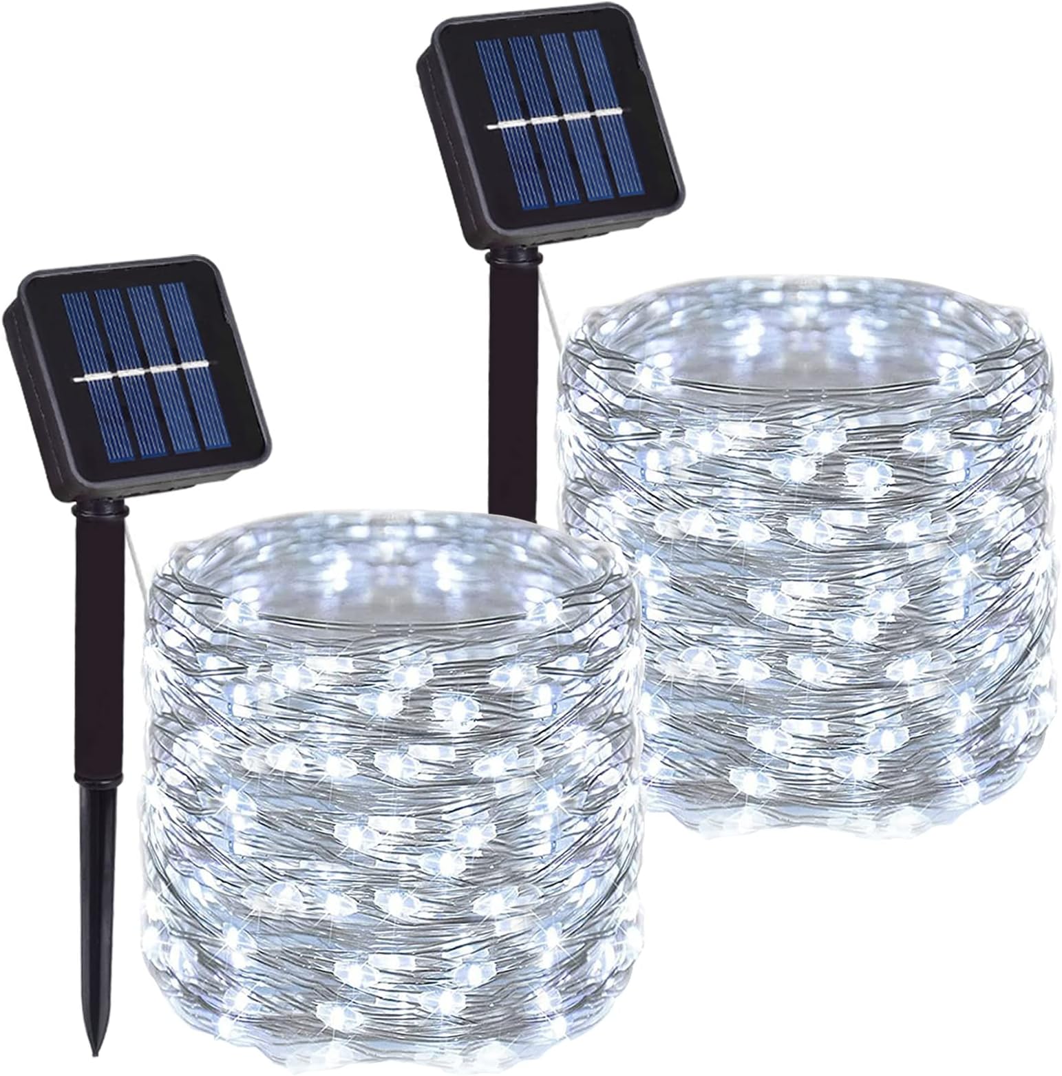 AMZNian Set of 2 DIY Flexible Solar Copper Wire String Lights, 100LED ...