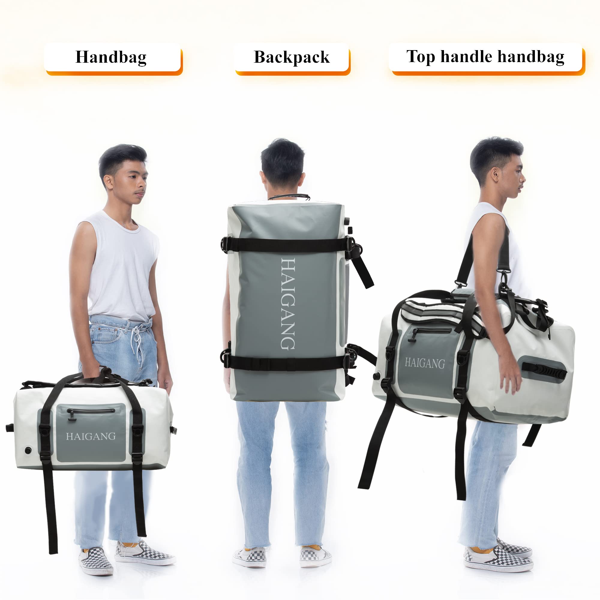 Haigang 110L Waterproof Duffel Bag Heavy Duty Dry Bag Outdoors Large ...