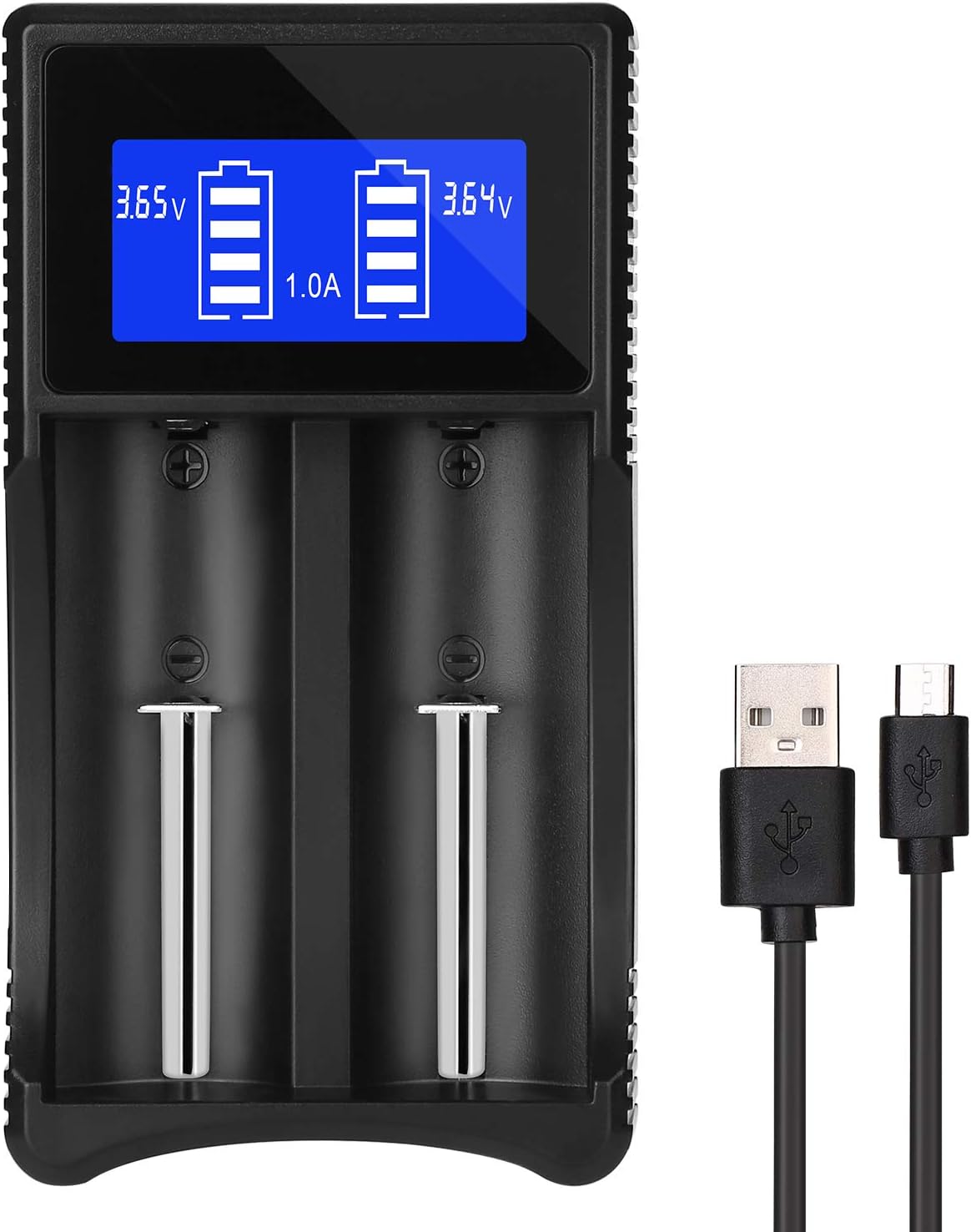 Amazon.com: 18650 Battery Charger, LCD Universal Intelligent 18650 USB ...