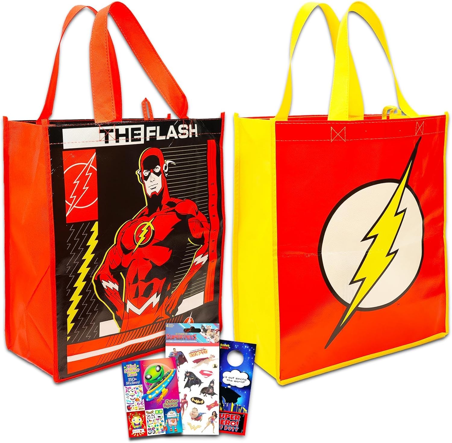 Amazon.com: The Flash Tote Bag - Superhero Reusable Bag Bundle Includes ...