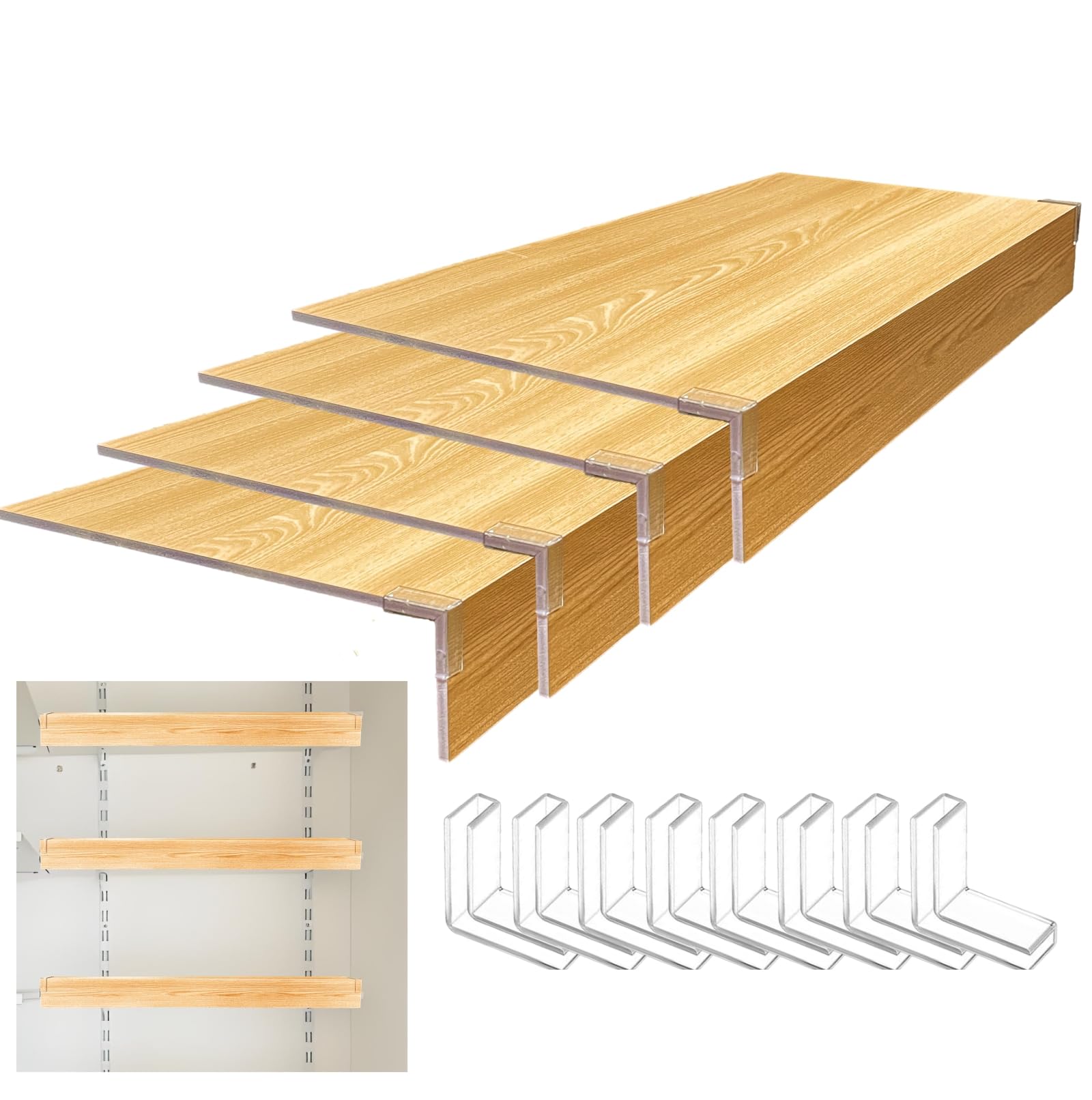 Amazon.com - KHASIM Wire Rack Covers - Premium PVC Wood-Look Faux Wood ...