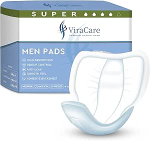 40 x Super Incontinence Pads Men | Adhesive Backsheet & High Absorption ...