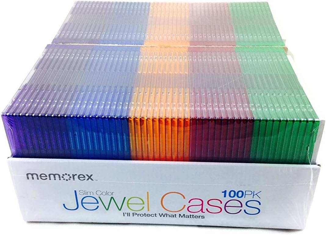 Amazon.com: Memorex CD Slim Color Jewel Cases / 100 Pack : Home & Kitchen