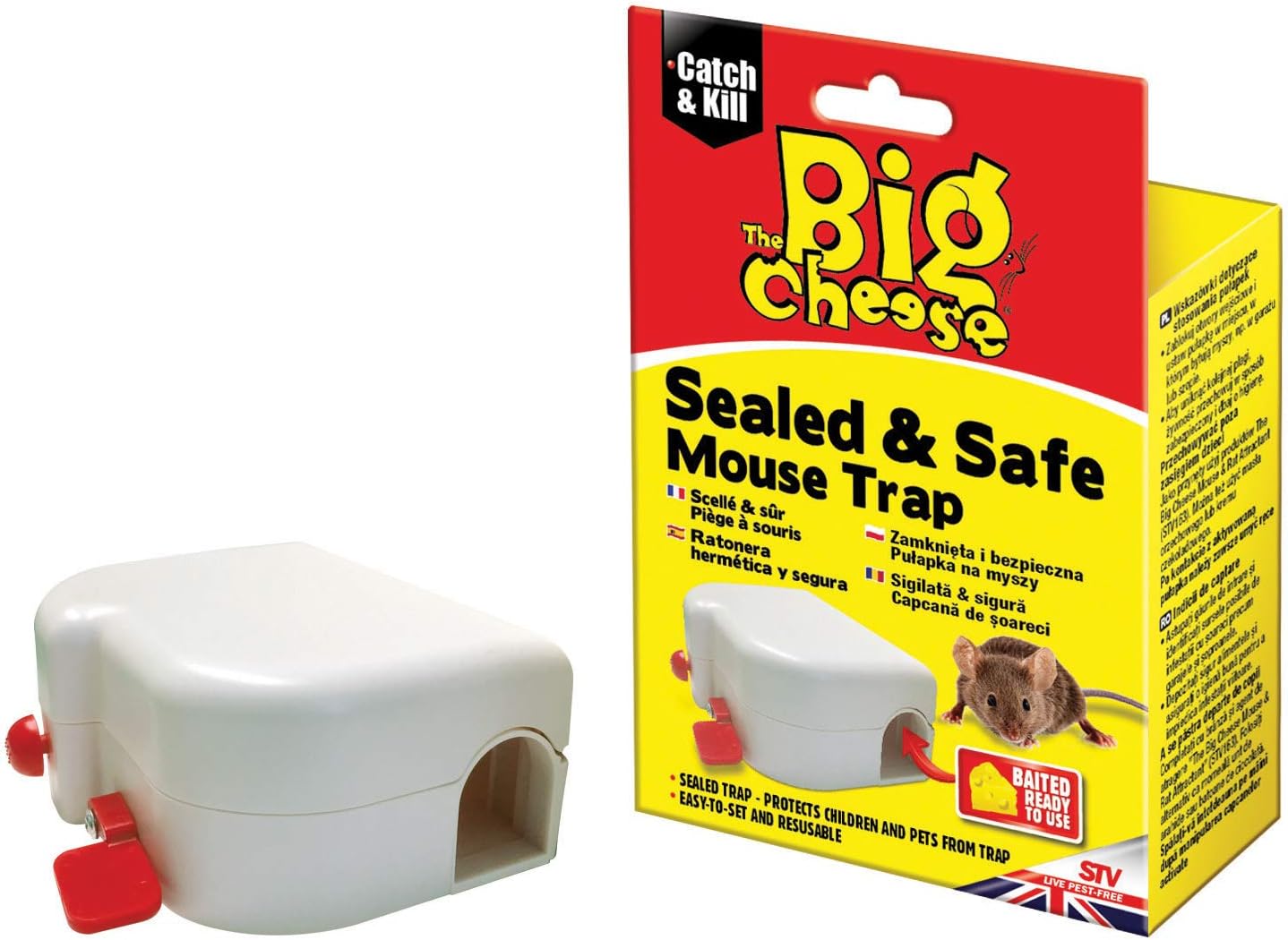 The Big Cheese Sealed and Safe Mouse Trap - Mouse Killer, Mouse Traps ...