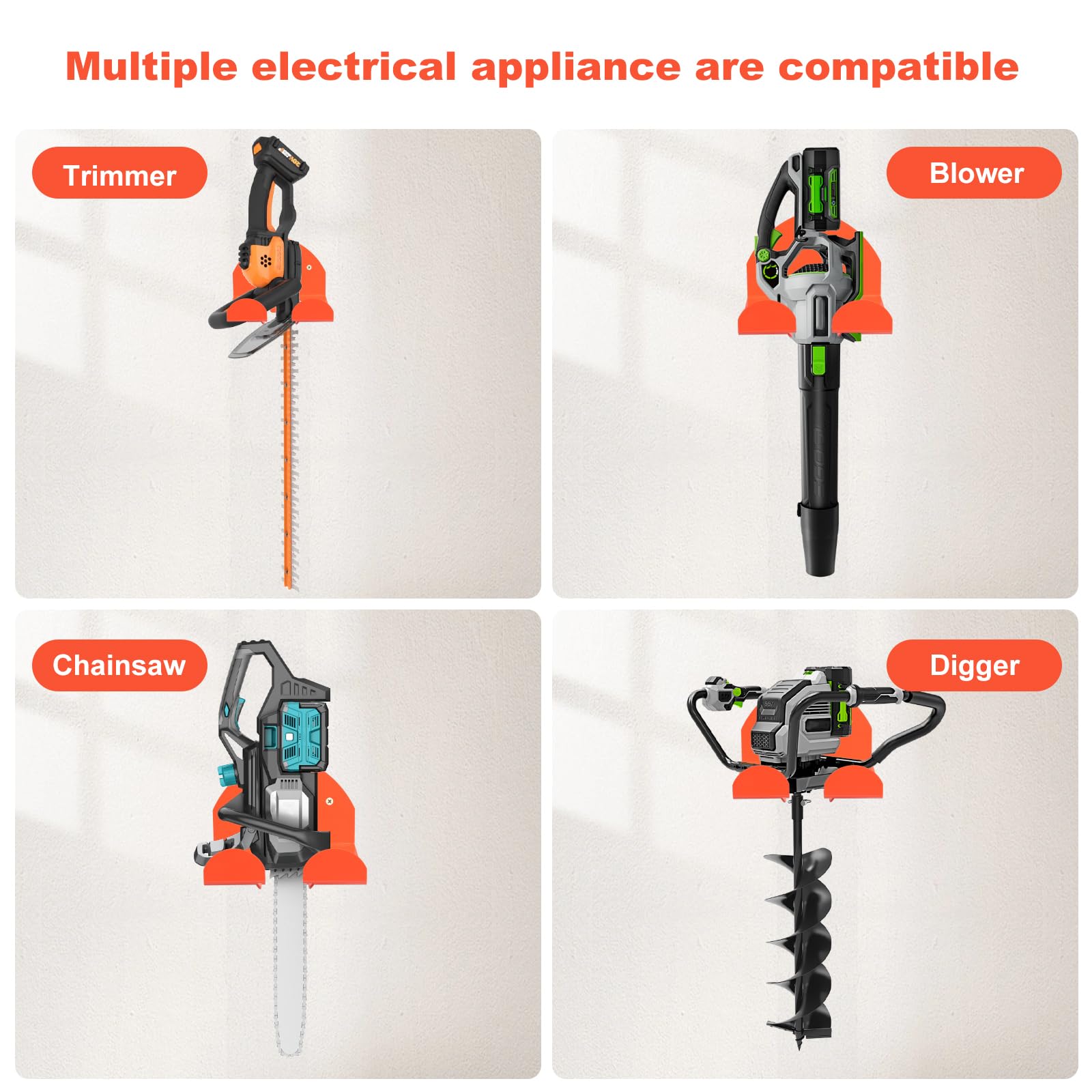 Snapklik.com : Weedeater Hanger,Trimmer Rack Heavy Duty Wall Mount For ...
