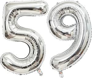Amazon.com: Number 59 Balloons 32 Inch Digital Balloon Alphabet 59th ...