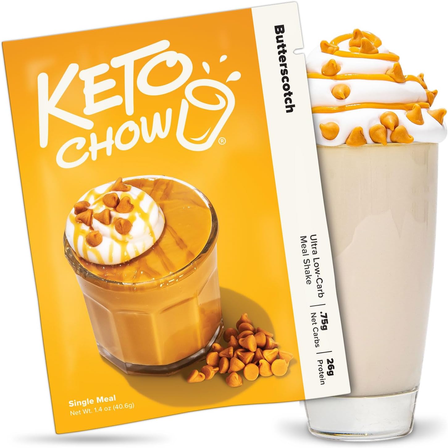 Amazon.com: Keto Chow Butterscotch | Keto Meal Replacement Shake Powder ...