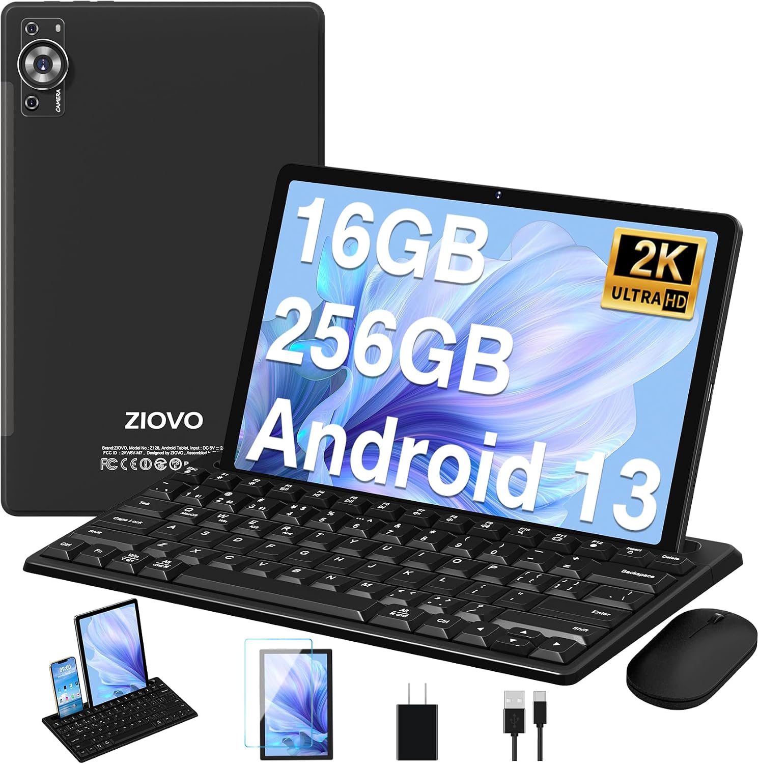Amazon.com : ZIOVO 2025 Tablet 11 inch Android 13 Tablets with Keyboard ...