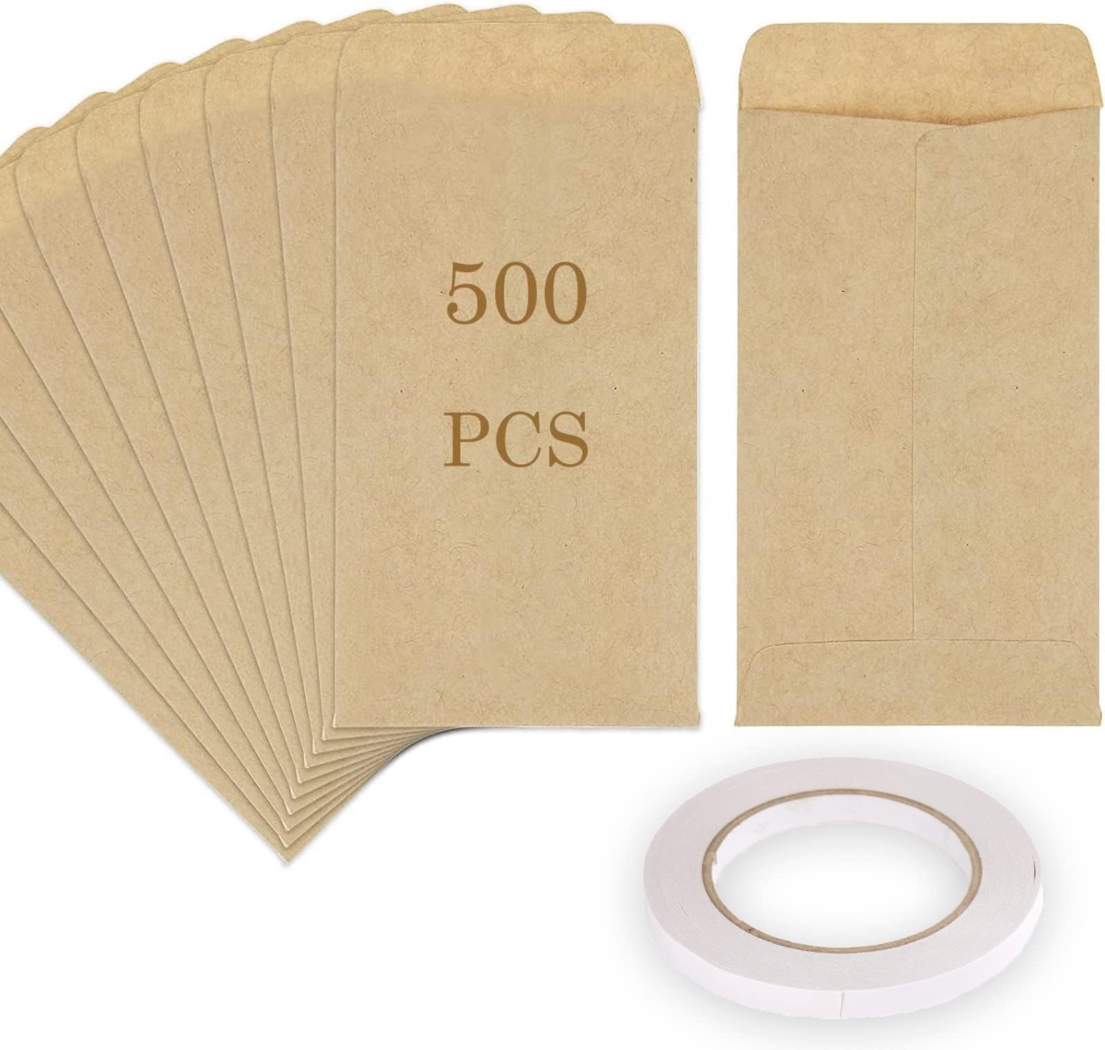 150 pcs Small Brown Envelopes,Mini Brown Seed Envelopes Coin & Small ...