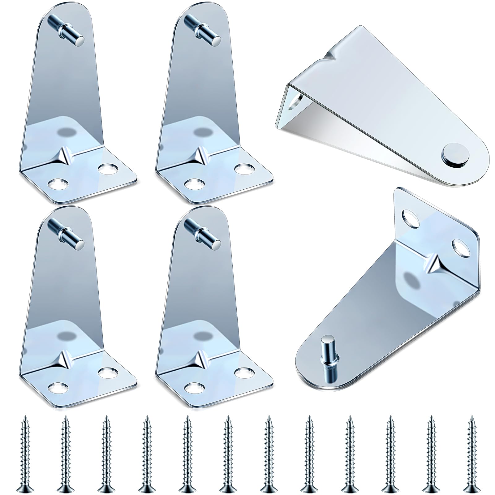 Amazon.com: Ferraycle Metal Hold Down Brackets Silver Blinds Brackets ...