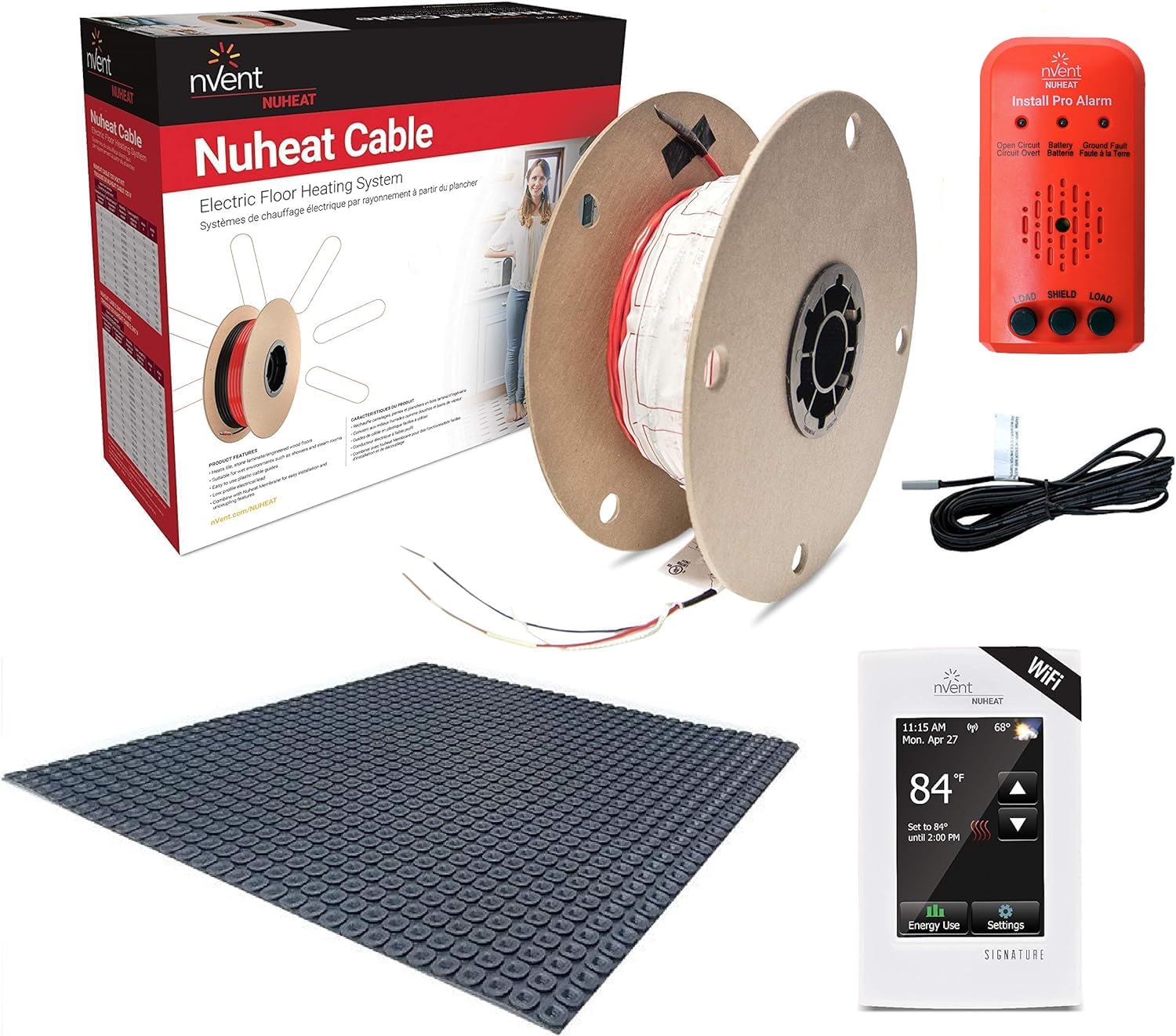 NuHeat N1C050-S-KIT 50 sq ft Signature Comfort Floor Heat Kit with ...