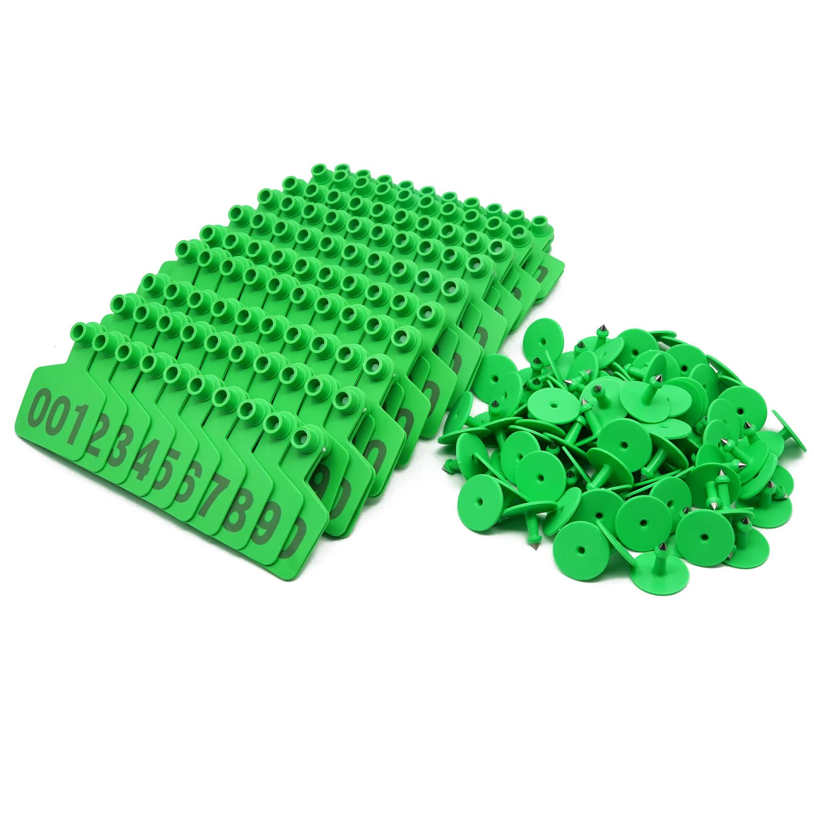 001 200 Numbered Cattle Ear Tags Livestock Identification Cards Animal ...