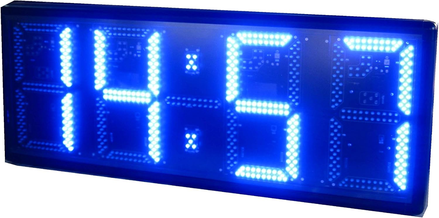 Amazon.com: AZOOU Large 12" 4 Digits LED Clock Support Countdown/up ...
