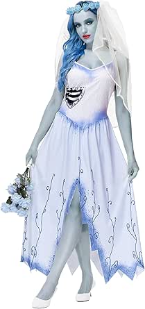 Amazon.com: AOBUTE Womens Halloween Costume Zombie Bride Wedding ...